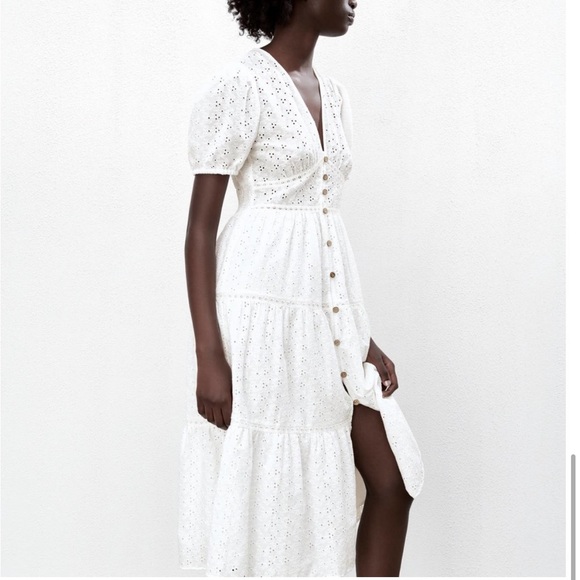 Zara | Dresses | Gorgeous Zara Embroidered Voluminous Dress | Poshmark